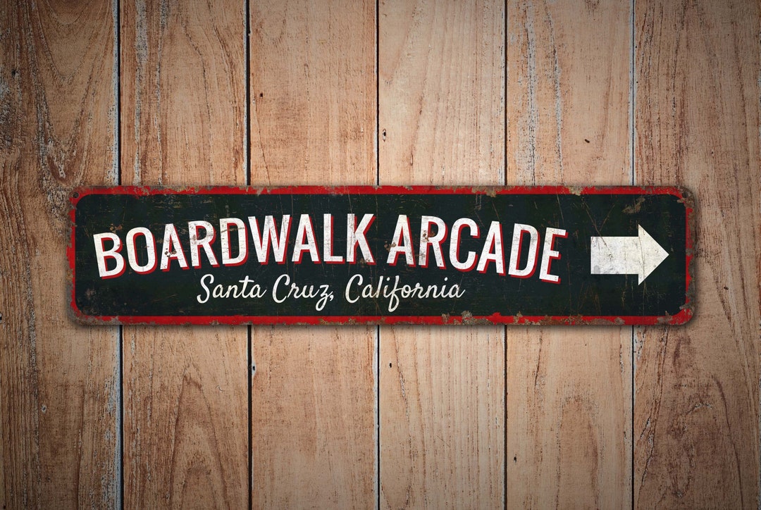 Boardwalk Arcade Boardwalk Game Sign Custom Arcade Sign Custom Arrow ...