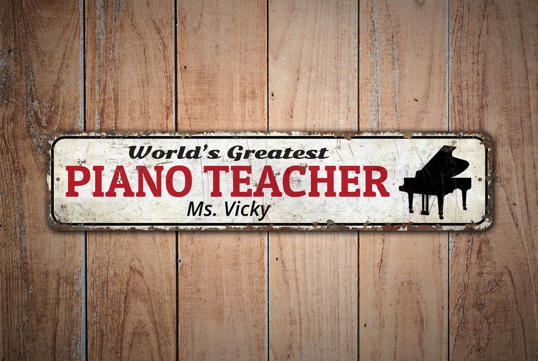 Piano Teacher - Piano Teacher Sign - Piano Teacher Decor - Profession ...