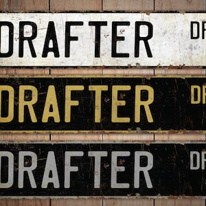 Drafter Drafter Sign Drafter Decor Vintage Style Sign - Etsy