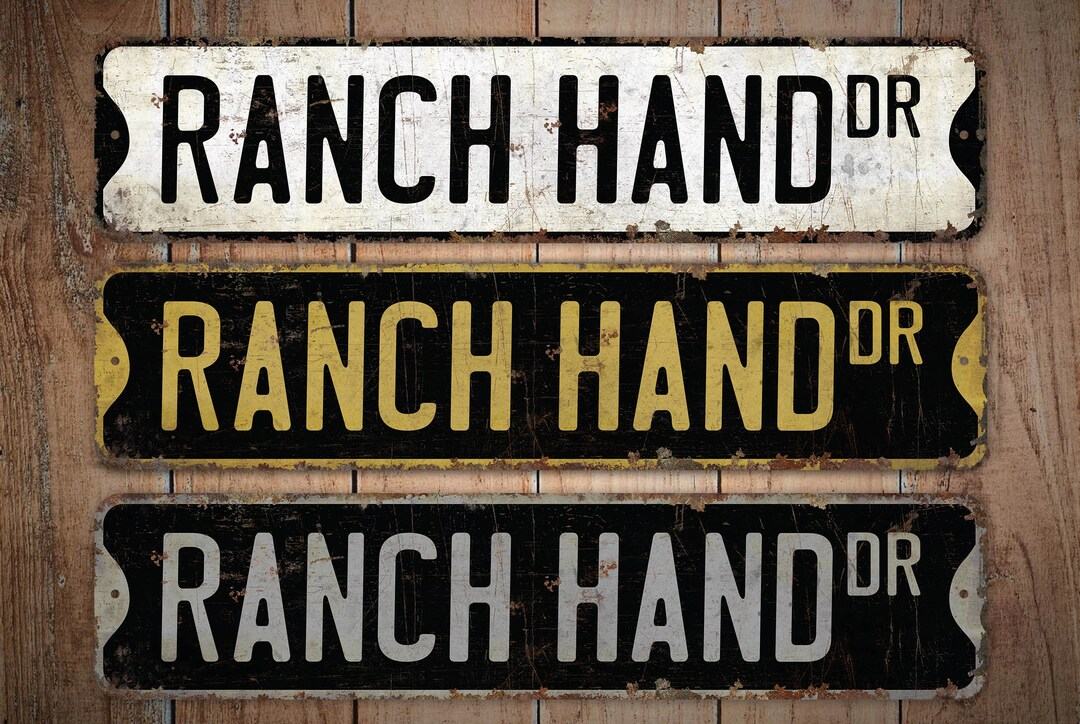 Ranch Hand - Ranch Hand Sign - Ranch Hand Decor - Vintage Style Sign ...