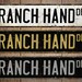 Ranch Hand - Ranch Hand Sign - Ranch Hand Decor - Vintage Style Sign ...