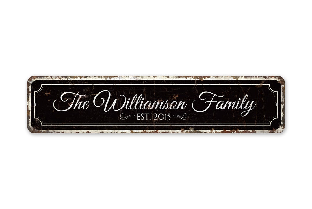 Established Sign - Custom EST Date Sign - Family EST Sign - Vintage ...
