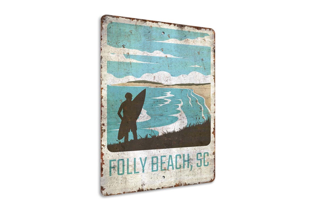 Folly Beach SC Sign - Custom Beach Sign - Folly Beach - Beach Decor ...