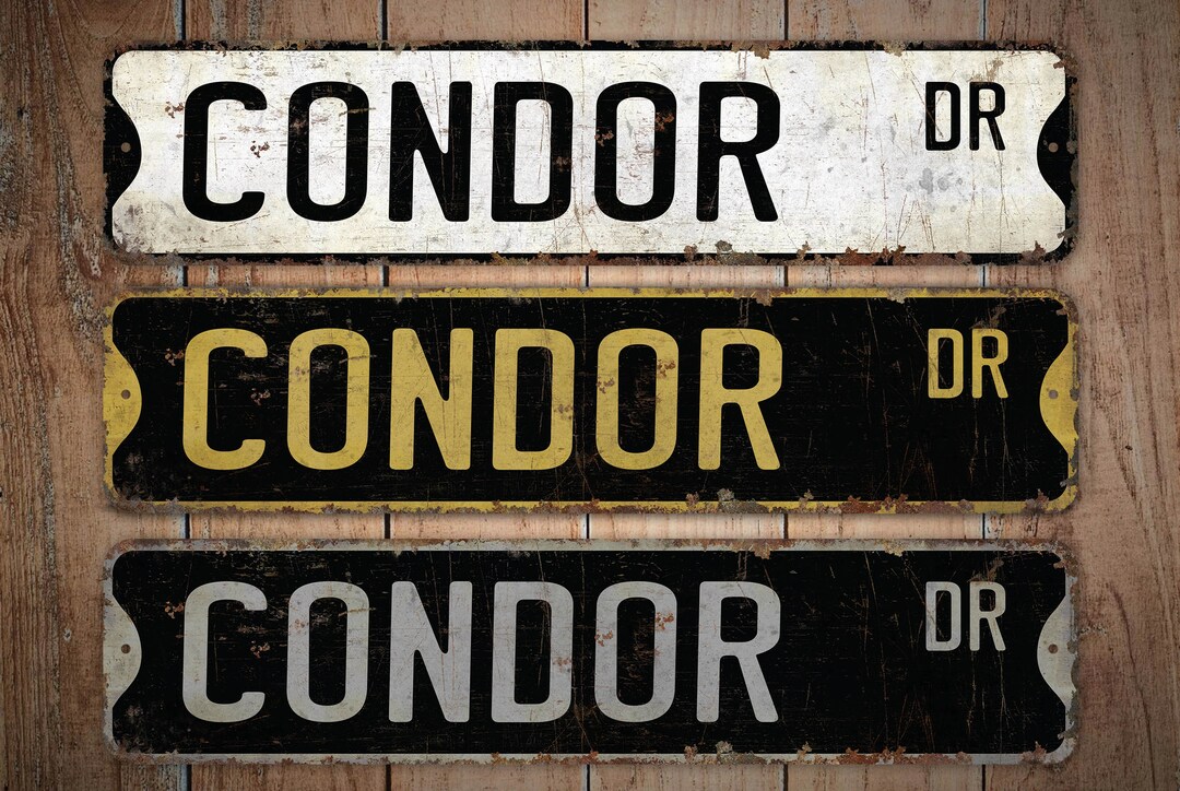 Condor - Condor Sign - Condor Decor - Vintage Style Sign - Custom ...