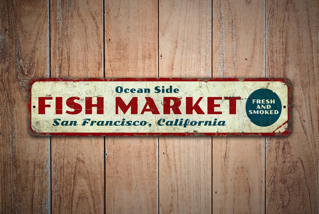 Fish Market - Fish Market Sign - Fish Market Decor - Custom Fish Market ...