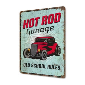 Hot Rod Garage Sign - Hot Rod Garage Decor - Hot Rod Sign - Mechanic on ...