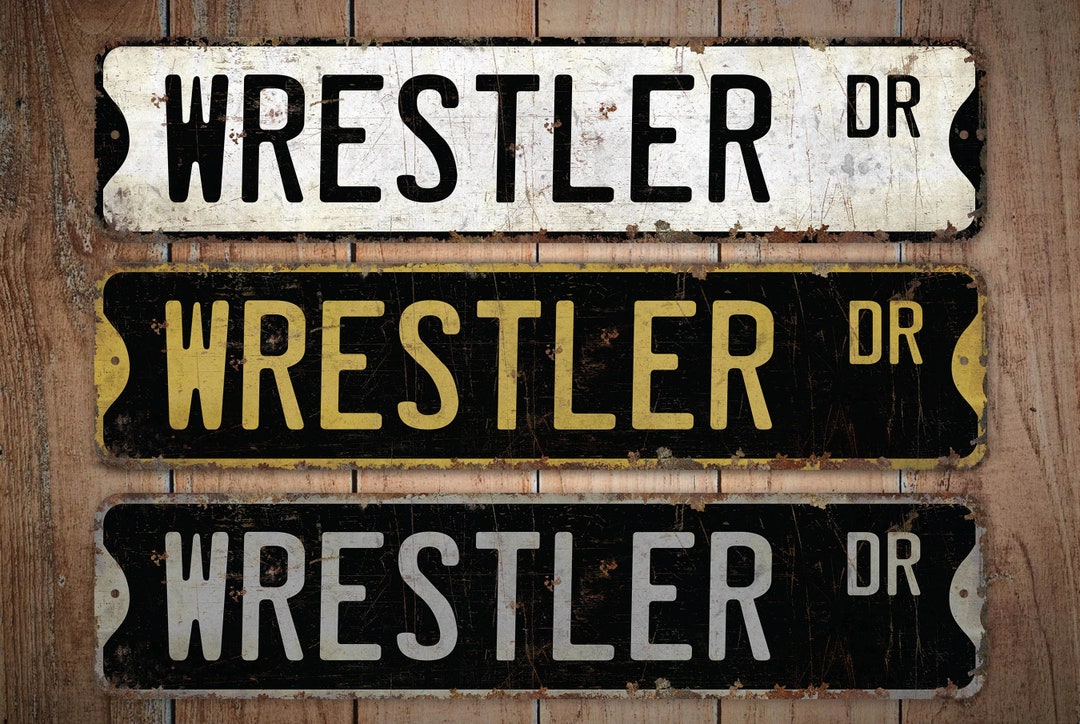 Wrestler - Wrestler Sign - Wrestler Decor - Vintage Style Sign - Custom ...