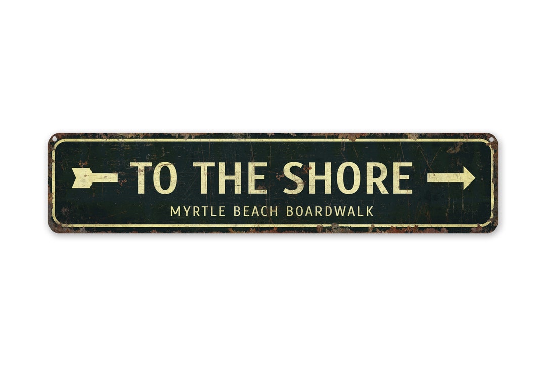 To the Shore - Vintage Style Sign - Shore Arrow Sign - to the Shore ...
