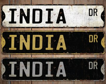 Shillong, India Street Sign Indian Flag City Country Road Wall Gift - Etsy