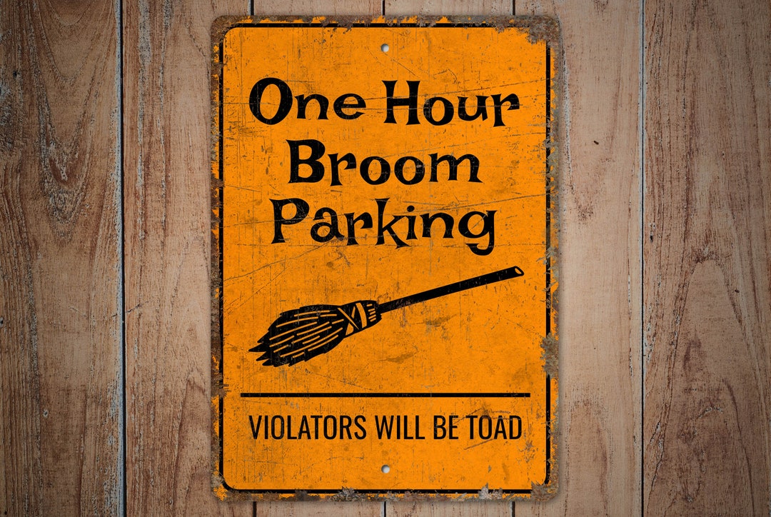 Broom Parking - Broom Parking Sign - Halloween Sign - Halloween Decor ...