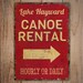 Canoe Rental Canoe Rental Sign Lake House Decor Canoe Rental Sign ...