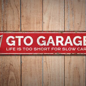 GTO Garage - GTO Garage Sign - GTO Garage Decor - Garage Sign - Car ...