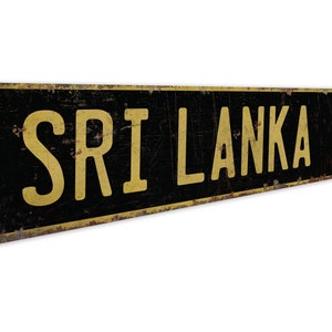 Sri Lanka - Sri Lanka Sign - Sri Lanka Decor - Vintage Style Sign ...