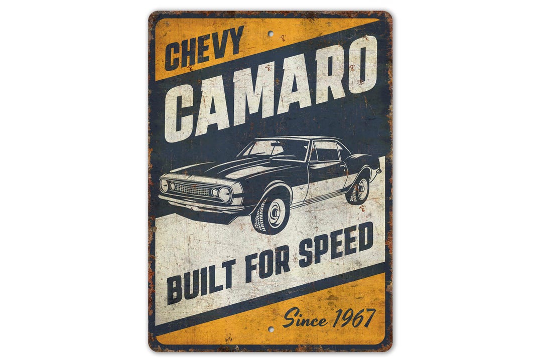 Camaro Built for Speed - Chevy Camaro Sign - Chevy Camaro Decor - Fast ...
