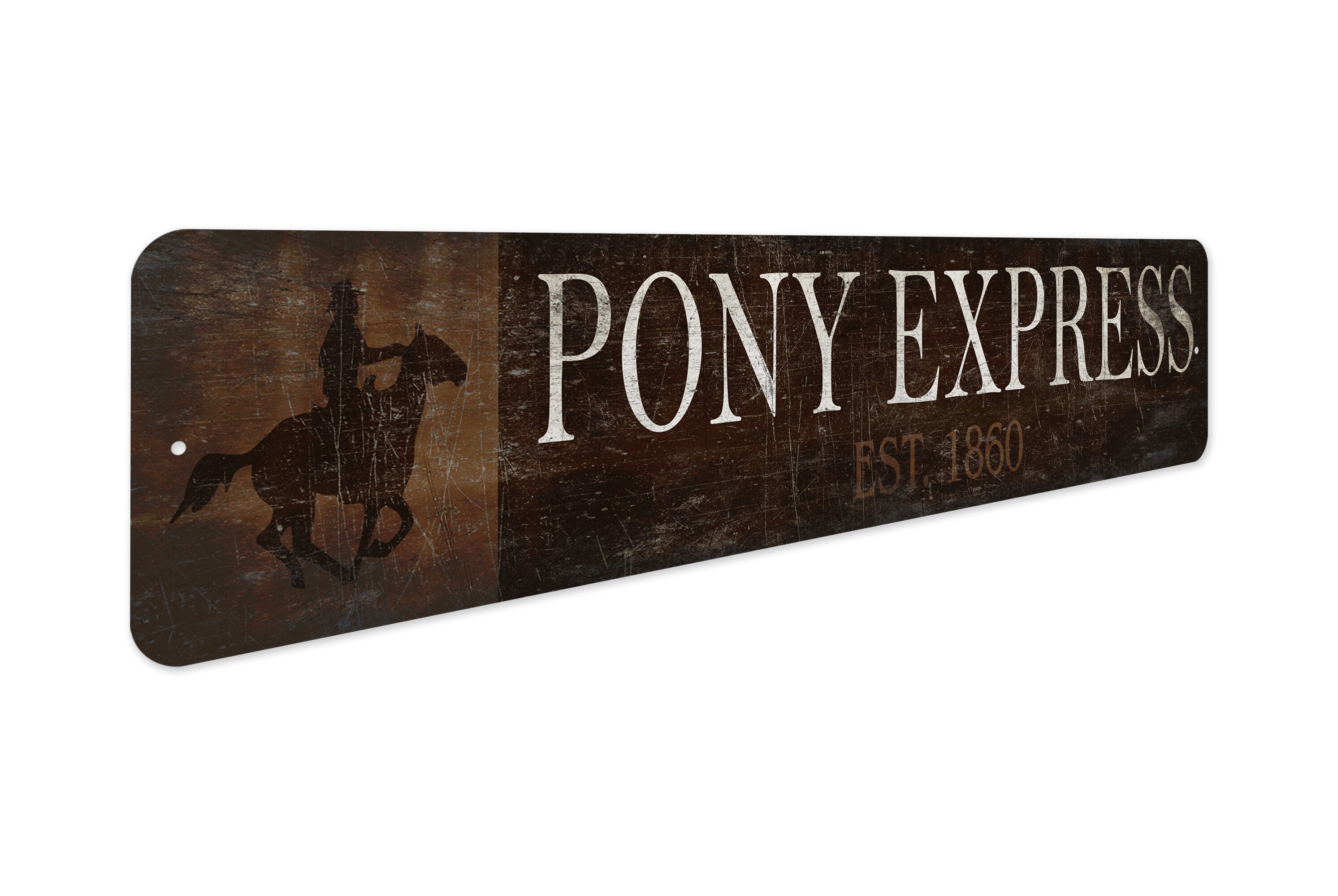 Pony Express Sign - Pony Express EST Sign - Vintage Style Sign - Pony ...