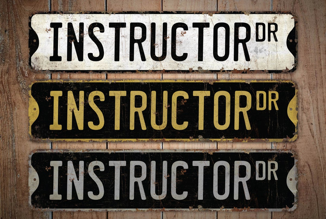 Instructor - Instructor Sign - Instructor Decor - Vintage Style Sign ...