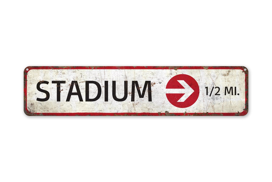 Stadium Sign - Custom Stadium Sign - Vintage Style Sign - Stadium ...