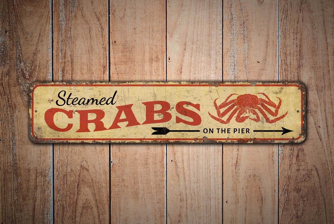 Steamed Crabs Sign - Steamed Crabs Decor - Steamed Crabs - Crabs on the ...