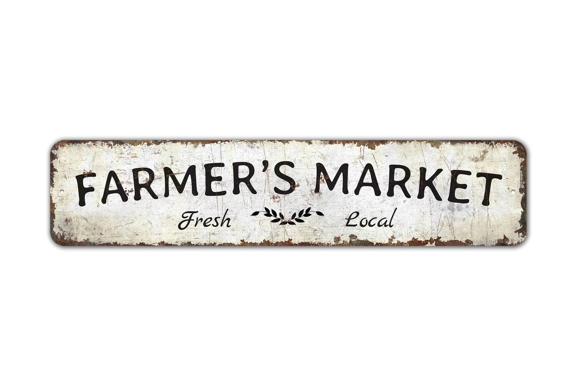 Farmer's Market - Farmer's Market Sign - Market Decor - Fresh and Local ...