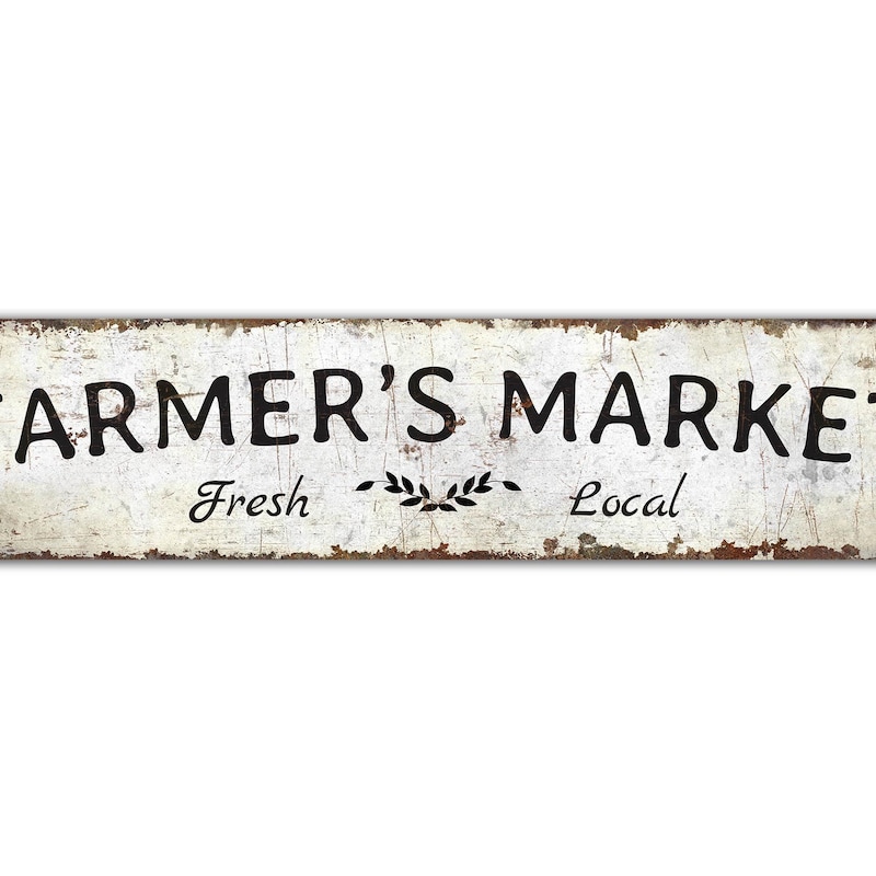 Farmers Market Metal Sign - Etsy