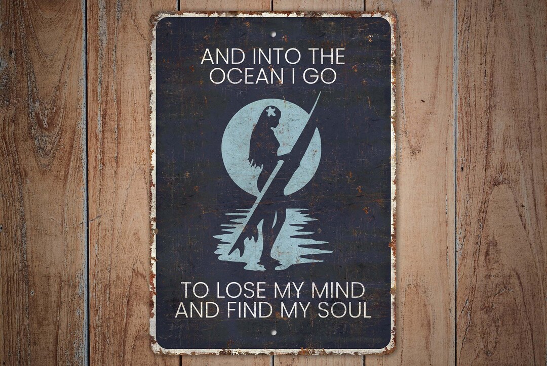 And Into the Ocean Sign - Beach House Sign - Island House Decor ...