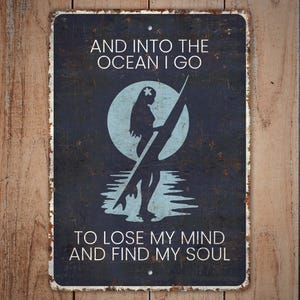 And Into the Ocean Sign - Beach House Sign - Island House Decor ...