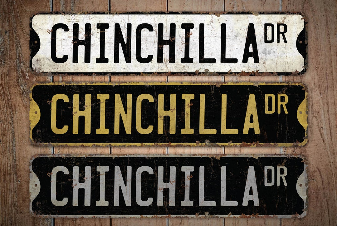 Chinchilla - Chinchilla Sign - Chinchilla Decor - Vintage Style Sign ...