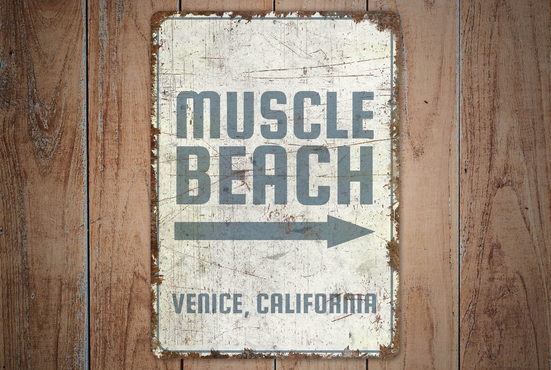 Muscle Beach - Muscle Beach Sign - Muscle Beach Decor - Beach Decor ...