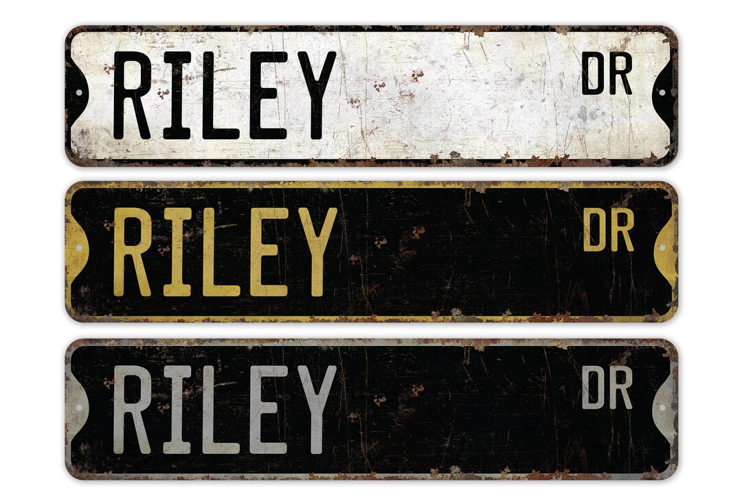 Riley Name Sign - Kids Room Door Sign - Family Name Sign - Home Decor ...