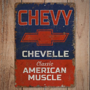 Classic American Muscle - Chevy Chevelle - Car Show Sign - Chevy ...