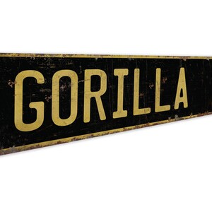 Gorilla - Gorilla Sign - Gorilla Decor - Vintage Style Sign - Custom ...