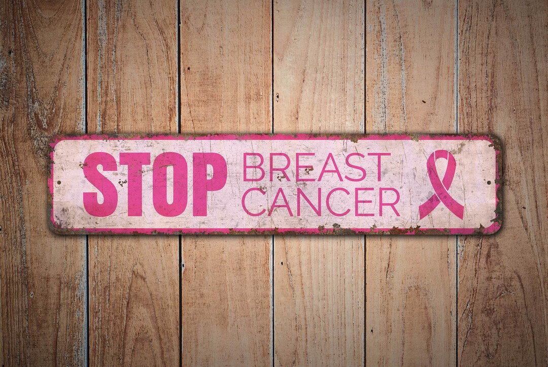 Stop Breast Cancer Pink Ribbon Sign Cancer Fighter Sign Cancer Survivor ...
