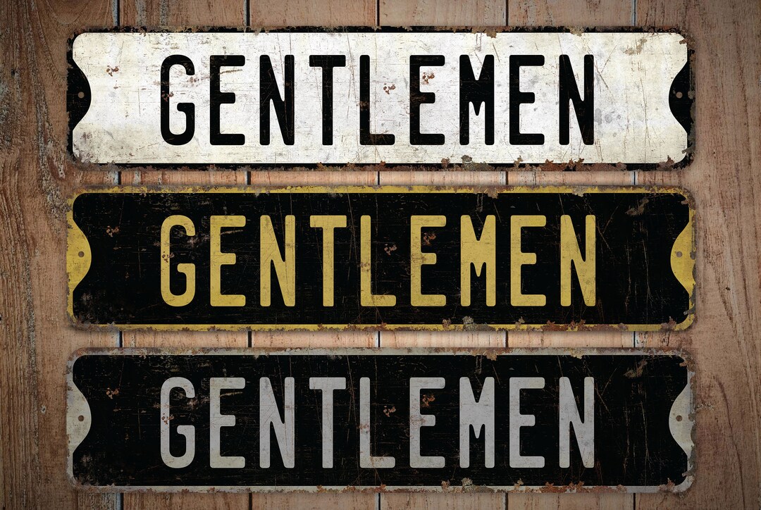 Gentlemen Sign - Gentlemen Decor - Vintage Style Sign - Custom ...