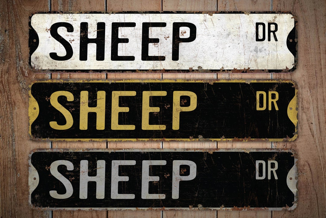 Sheep - Sheep Sign - Sheep Decor - Sheep Lover - Custom Street Sign ...