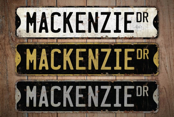 Mackenzie Name Sign Girls Name Sign Family Name Sign - Etsy