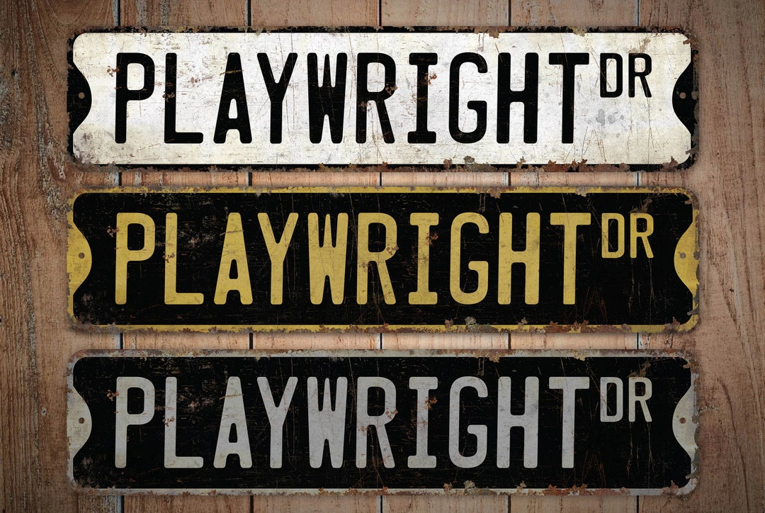 Playwright - Playwright Sign - Playwright Decor - Vintage Style Sign ...