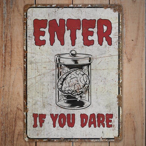 Enter If You Dare Sign - Etsy