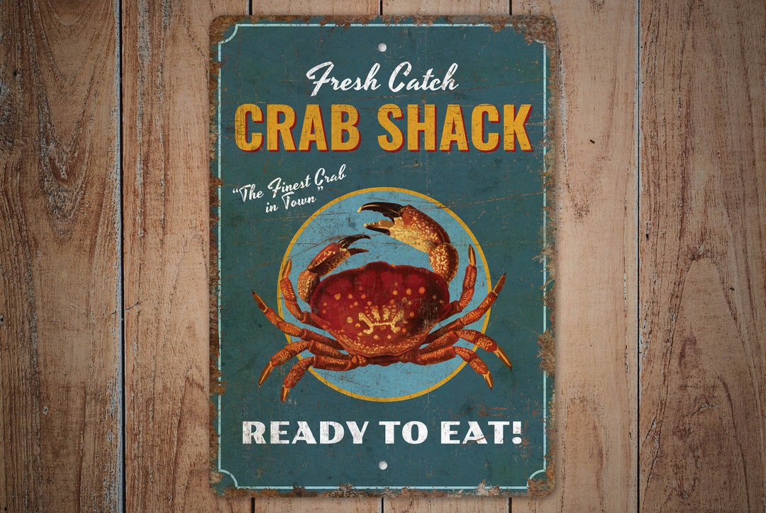 Crab Shack Sign - Seafood Restaurant Sign - Seafood Sign - Fresh Crab ...