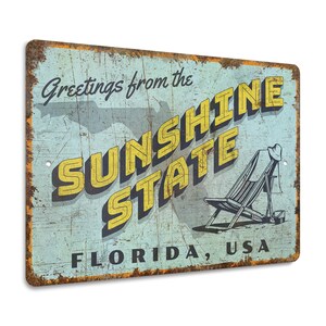 Sunshine State Sign - Florida Beach Sign - Beach Decor - Florida Beach ...