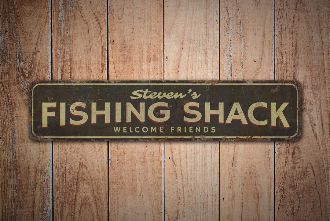 Fishing Shack - Fishing Shack Decor - Fishing Shack Sign - Vintage ...