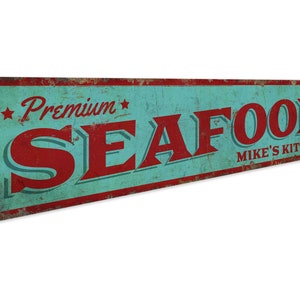 Seafood Sign - Seafood Restaurant - Seafood Decor - Custom Seafood Sign ...