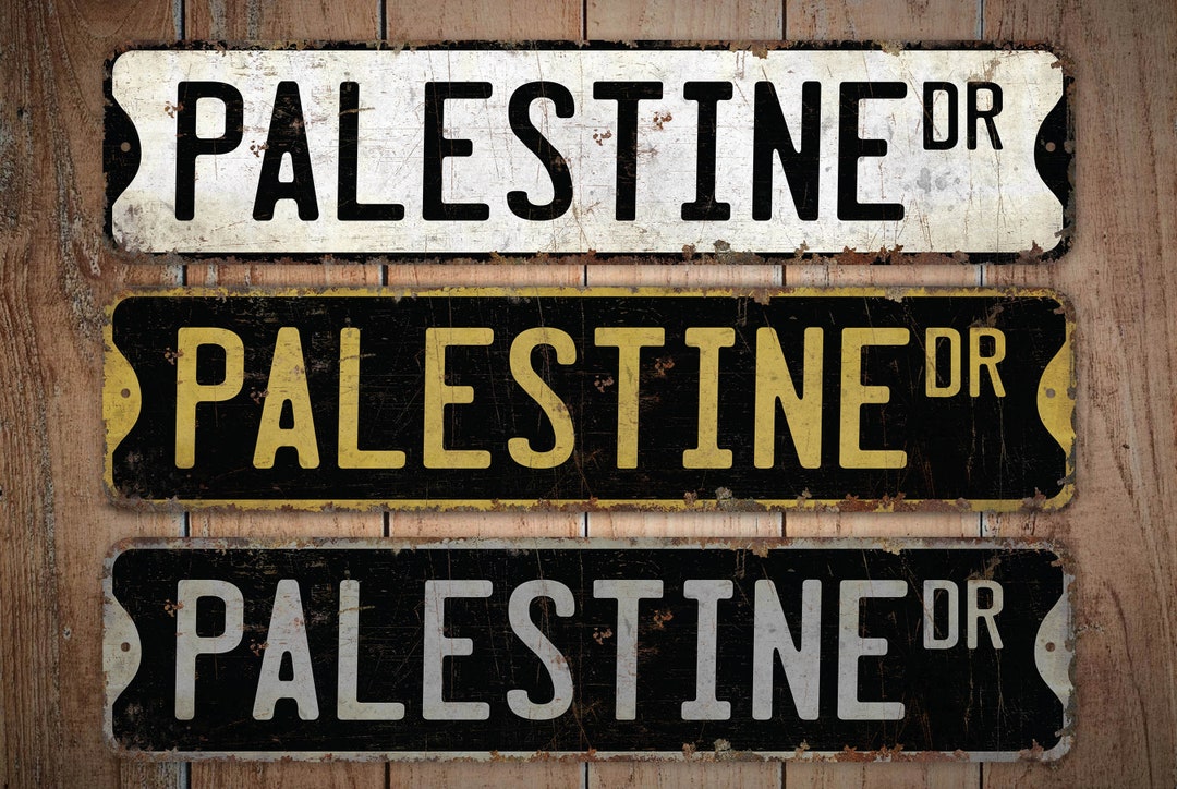 Palestine Palestine Sign Palestine Decor Vintage Style Sign Custom ...