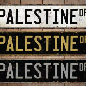 Palestine - Palestine Sign - Palestine Decor - Vintage Style Sign ...