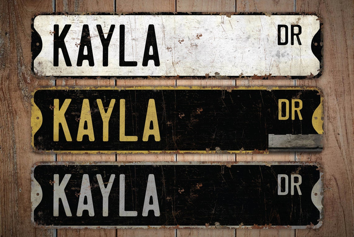 Kayla Name Sign Children Name Sign Girls Name Sign Home - Etsy