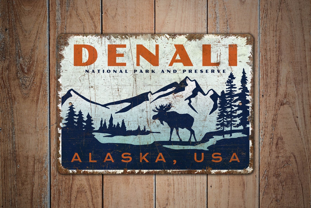 Denali Sign - Denali Decor - National Park Sign - National Park Decor ...