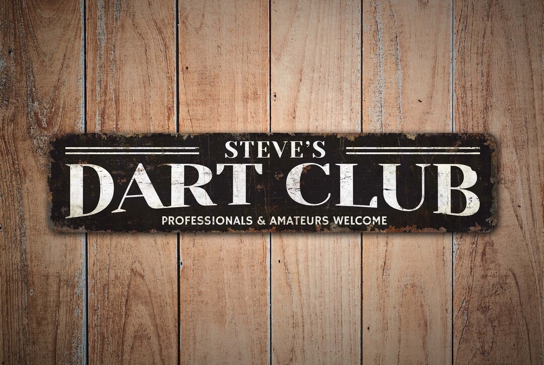 Dart Room Sign - Dart Room Decor - Vintage Style Sign - Dart Game Room ...