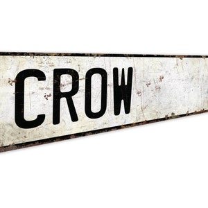 Crow - Crow Sign - Crow Decor - Vintage Style Sign - Custom Street Sign ...