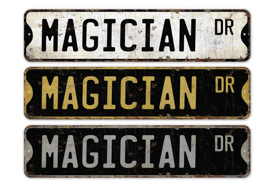 Magician - Magician Sign - Magician Decor - Vintage Style Sign - Custom ...