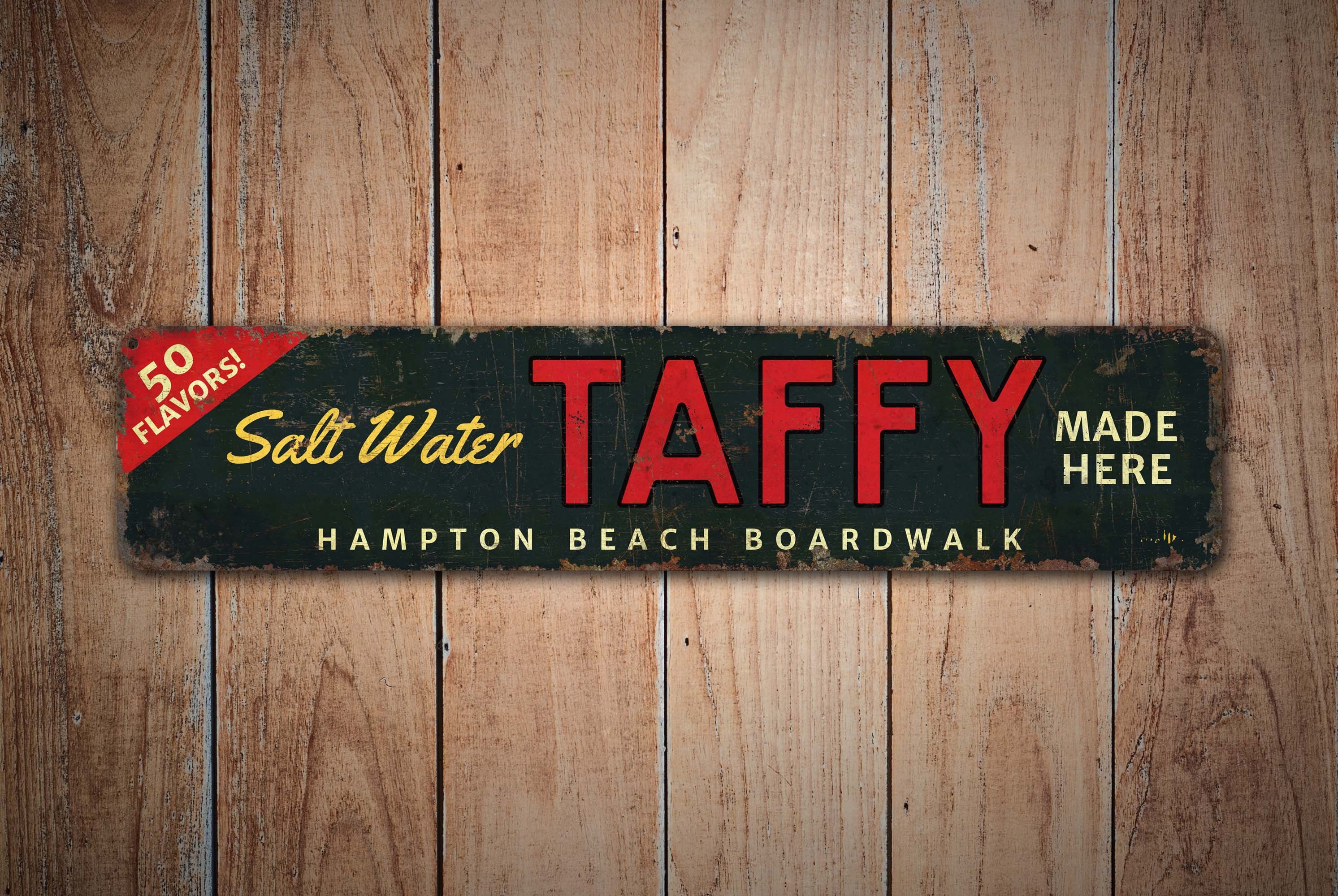 Salt Water Taffy Boardwalk Taffy Sign Saltwater Taffy Sign - Etsy