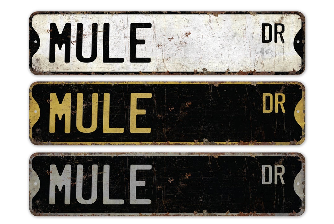 Mule - Mule Sign - Mule Decor - Mule Lover Gift - Custom Street Sign ...
